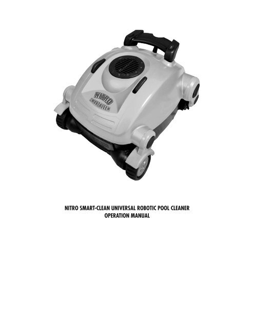 nitro smart-clean universal robotic pool cleaner ... - INYOPools.com