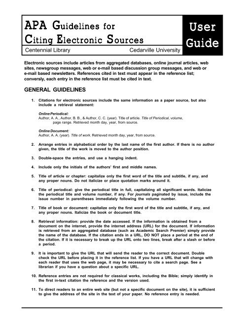 APA Guidelines For Citing Electronic Resources Nicholson Library apa-guidelines-for-citing-electronic-resources-nicholson-library