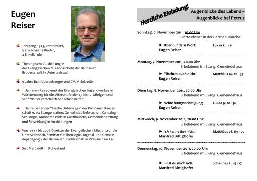 Eugen Reiser - Evangelische Kirchengemeinde Malmsheim