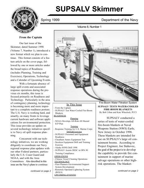 SUPSALV Skimmer - Supervisor of Salvage and Diving