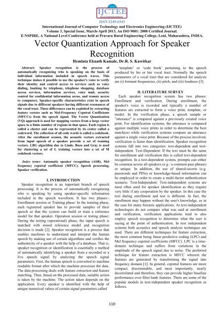Vector Quantization Approach For Speaker Recognition 1892