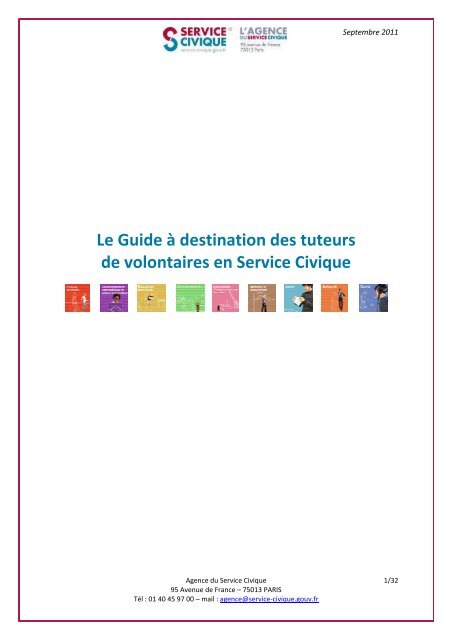 Le Guide à destination des tuteurs de volontaires en Service Civique