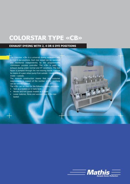 coLorSTAr TYPe «cB» - Mathis AG
