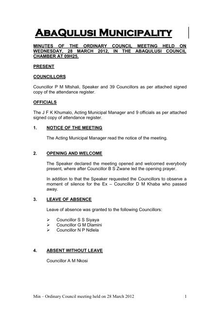 AbaQulusi Municipality - abaqulusi local municipality