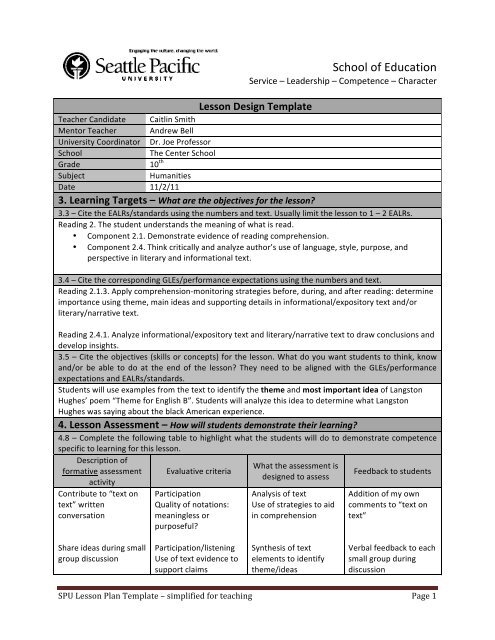 6160 Lesson Plan Assignment