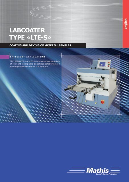 labcoater type «lte-S» - Mathis AG