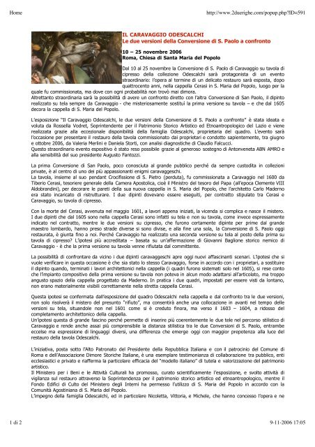 Caravaggio Odescalchii_2Righe 9-11-06.pdf - Milesi S.p.A.