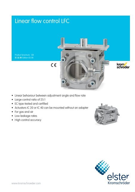 Linear flow control LFC - Docuthek - Kromschroeder