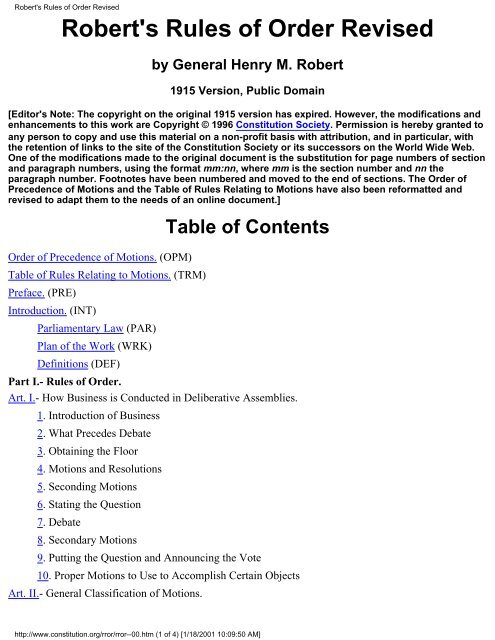 Motion On The Floor Robert S Rules Of Order - Infoupdate.org