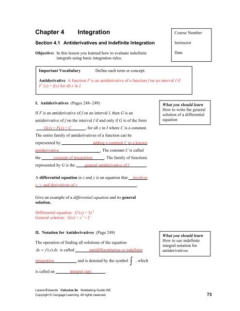 Chapter 4 Integration