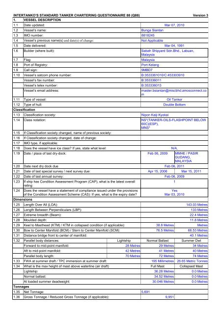 QUESTIONNAIRE 88 (Version 2) - Marinedigital.com
