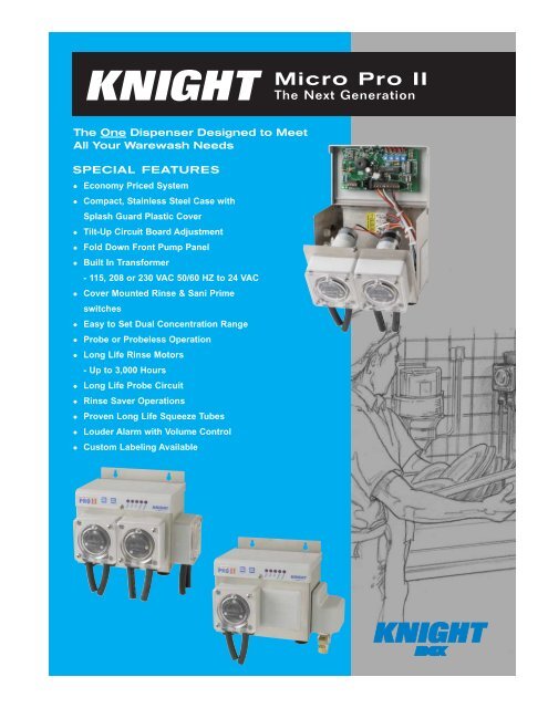 Micro Pro II - Chemical Dispenser for Warewash