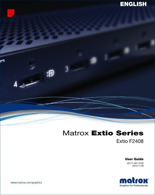 Connecting your Extio unit - Matrox
