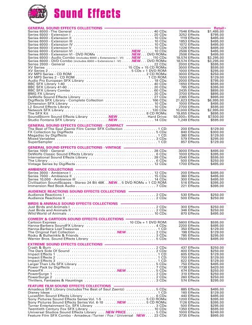 Pro Sound Effects Pro Sound Effects