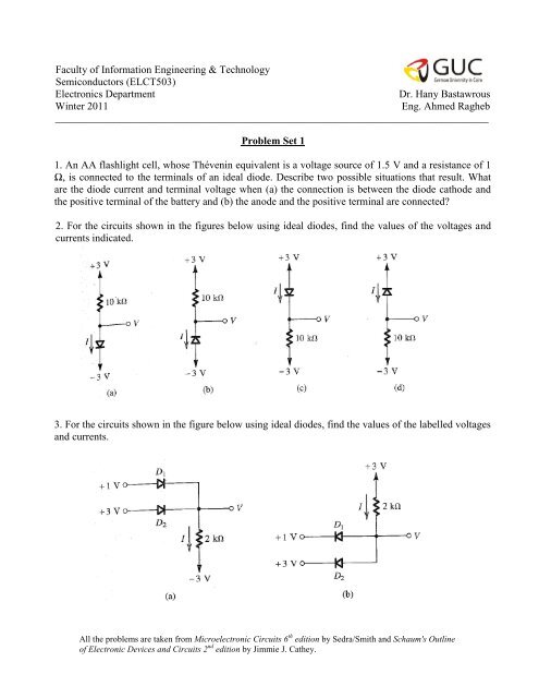 Problem Set1 - GUC - Faculty of Information Engineering ...