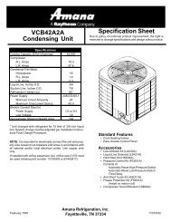 RCC36A2B Condensing Unit Specification Sheet