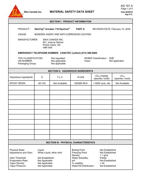 Sikatop Armetec_msds_20090215.pdf - Northland Construction ...