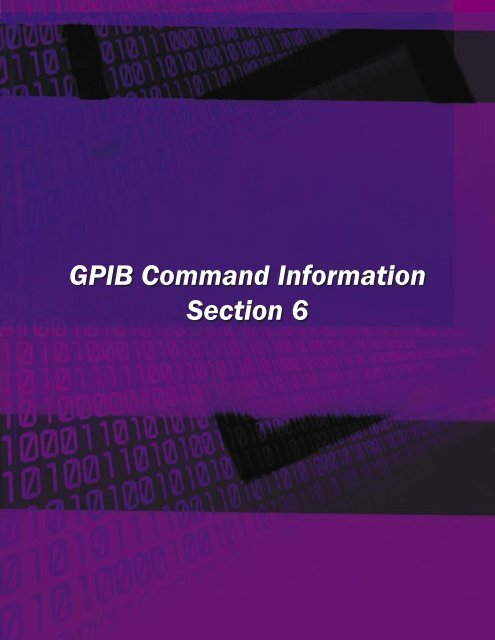 GPIB Commands Section - JFW Industries