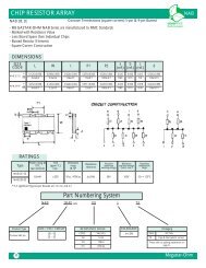 CAPACITOR / RESISTOR CHIP CRC Part Numbering System