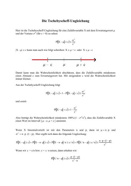 Die Tschebyscheff-Ungleichung