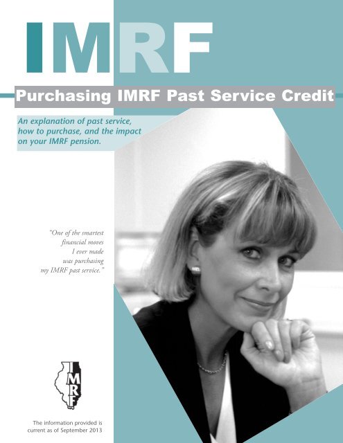 IMRF Purchasing Past Service Credit Booklet