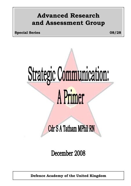 Strategic Communication: A Primer - US Army War College