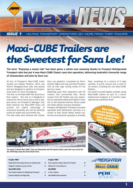 Maxi-CUBE Trailers are the Sweetest for Sara Lee!