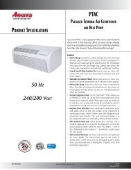 Installation Manual - Amana PTAC