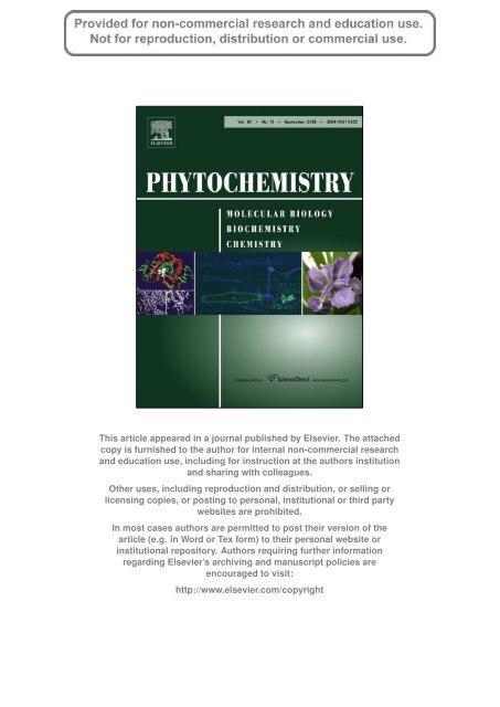 Neerja Tiwari, Akhilesh K. Yadav, Pooja Srivastava ... - CIMAP Staff