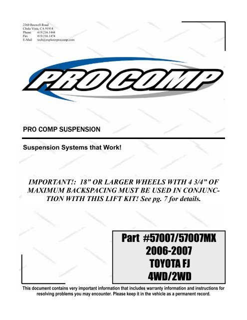 Pro Comp Suspension Logos