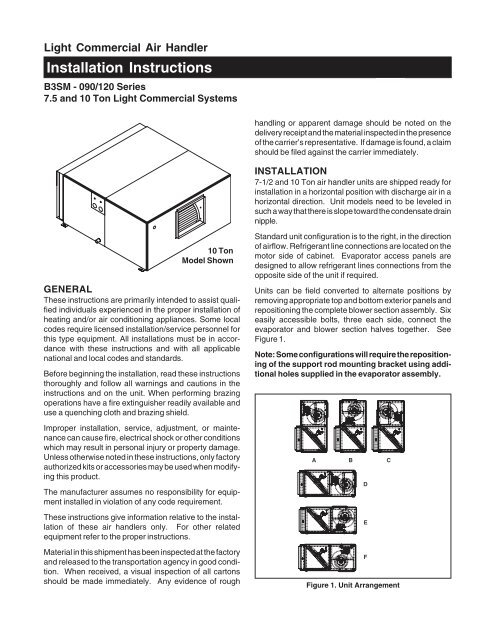Installation Instructions - Nordyne