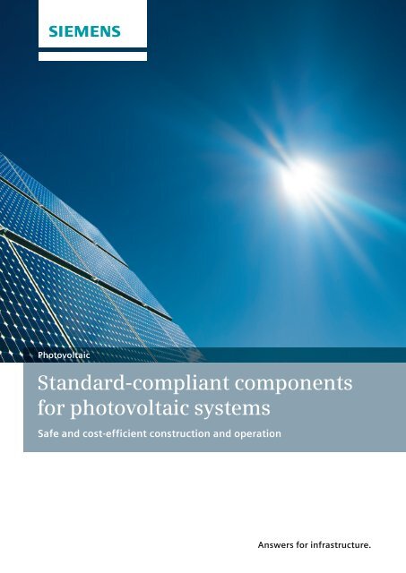 Standard-compliant components for photovoltaic systems - Siemens
