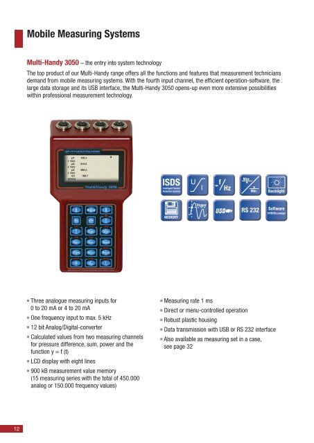 Mobile Measuring Systems - Hydrotechnik
