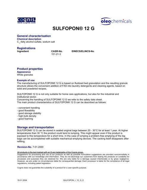 SULFOPONÂ® 12 G