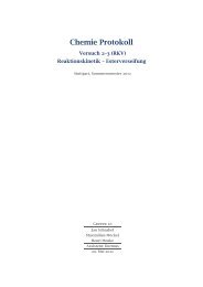 Chemie Protokoll - CIP Pool Physik, Universität Stuttgart