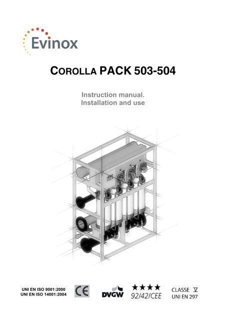 Corolla Pack 503/504 Boiler Installation Guide - Evinox