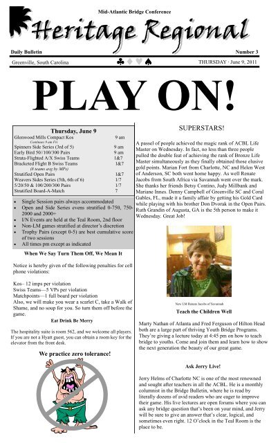 Heritage Regional Heritage Regional - Mid-Atlantic Bridge Conference