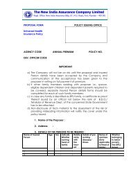 Claim Form - The New India Assurance Co. Ltd.