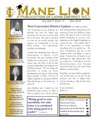 Lion Prayers - Lions Club District 4-C1