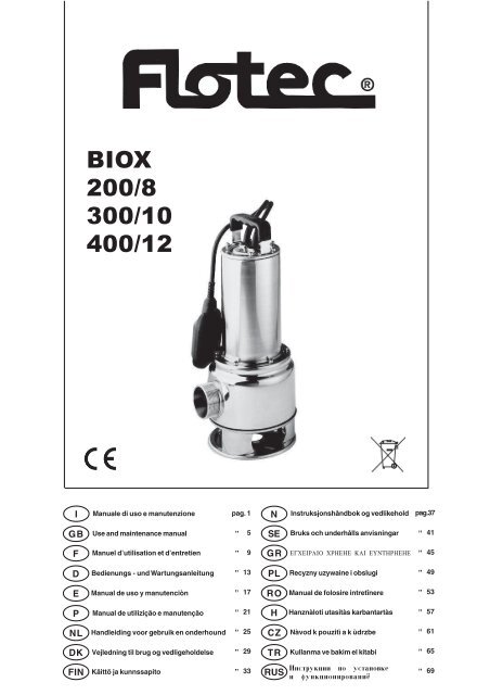 BIOX 200/8 300/10 400/12 - All Pumps Direct
