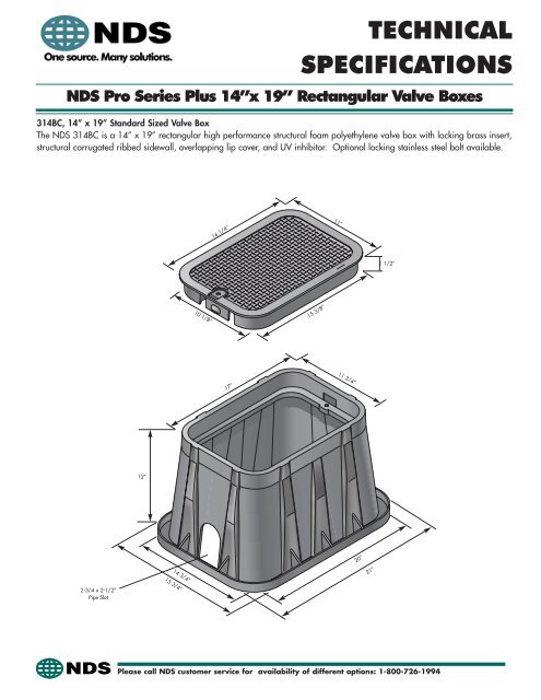 Pro Series Plus 14x19in Rectangular Valve Boxes - NDS
