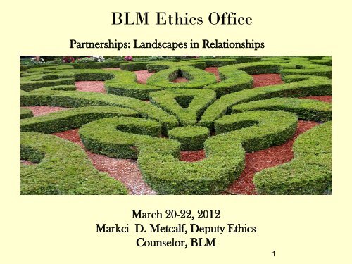 BLM Ethics Office - National Training Center - Bureau of Land ...