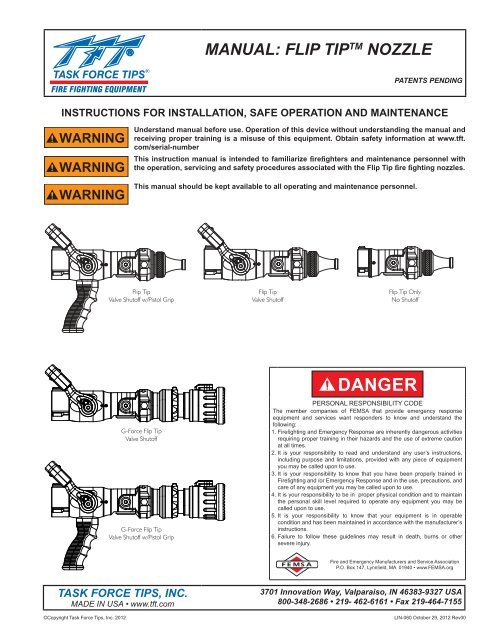 Flip Tip Nozzle - Task Force Tips