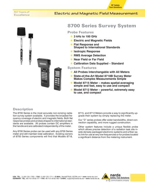 8700 Series Survey System - Narda Safety Test Solutions