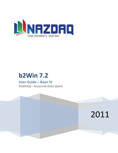 B2Win 7.2 User Guide (Baan 4) - Nazdaq
