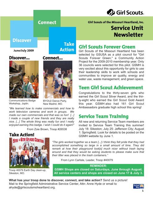 Service Unit Newsletter - Girl Scouts of the Missouri Heartland