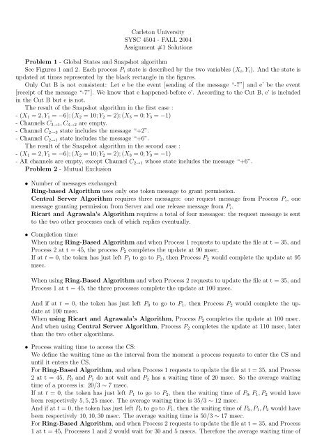 Carleton University Sysc 4504 Fall 2004 Assignment Engsoc