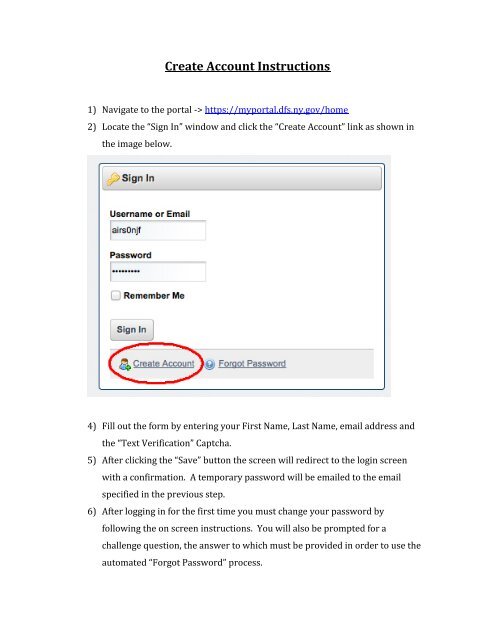 Detailed instructions on creating an account (PDF)