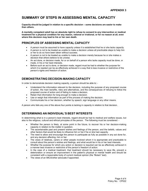 SUMMARY OF STEPS IN ASSES