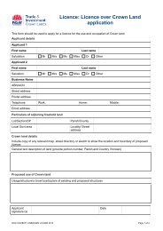 Enclosure Permit: Notification of Transfer application - Land